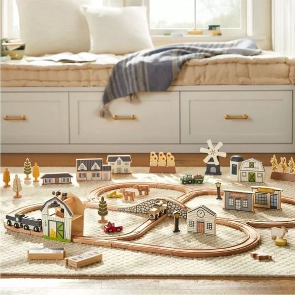 Hearth & Hand | Toys | Hearth Hand Magnolia Toy Train Track Set 84pc ...